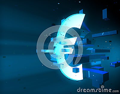 Cube And Euro Currency Symbol, Big Data Technology And Financial ...