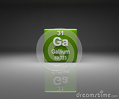 Cube With Gallium Number 31 Periodic Table Stock Image | CartoonDealer ...