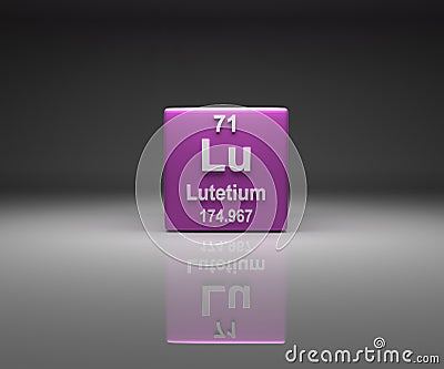 Cube With Lutetium Number 71 Periodic Table Royalty-Free Stock Photo ...