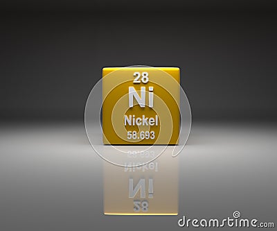 Cube With Nickel Number 28 Periodic Table Royalty-Free Stock Photo ...