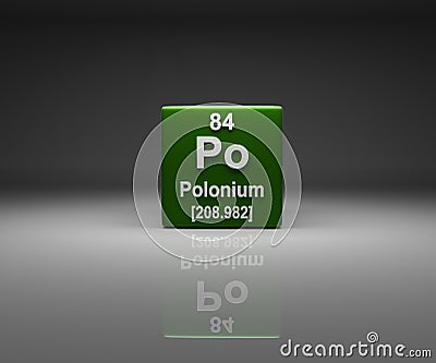 Cube With Polonium Number 84 Periodic Table Stock Image | CartoonDealer ...