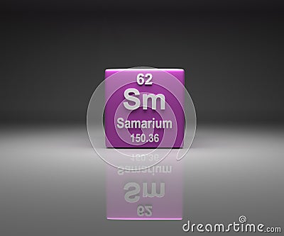 Cube With Samarium Number 62 Periodic Table Royalty-Free Stock Image ...
