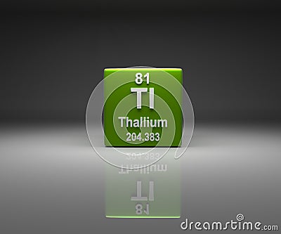 Cube With Thallium Number 81 Periodic Table Royalty-Free Stock ...