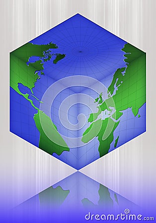 Cube World, Map, World-glob Stock Image | CartoonDealer.com #1884229