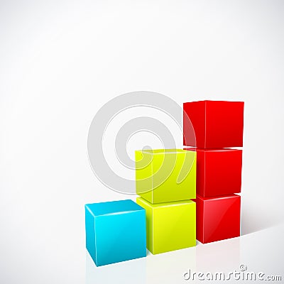 Cubes 3D Infographics Modern Design Layout. Vector Illustration ...
