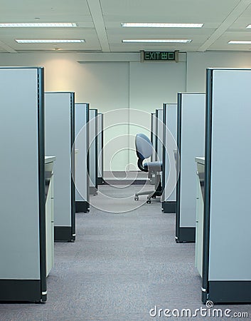 Row of cubicles stock photo. Image of rows, hallway, technology - 2741664