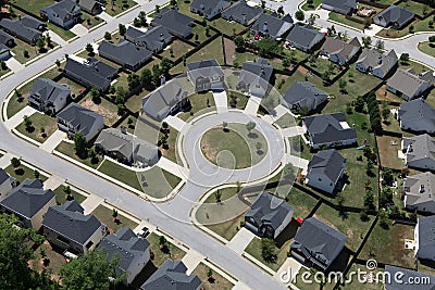 Cul-de-sac Aerial Suburb Royalty Free Stock Images - Image: 24550109