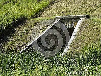 Culvert Under A Railway And Slumpy Area In Front Of It. Stock ...