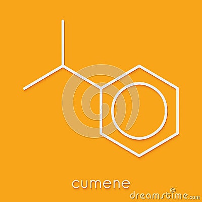 Cumene Isopropylbenzene Aromatic Hydrocarbon Molecule. Skeletal Formula ...