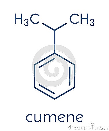 Cumene Isopropylbenzene Aromatic Hydrocarbon Molecule. Skeletal Formula ...