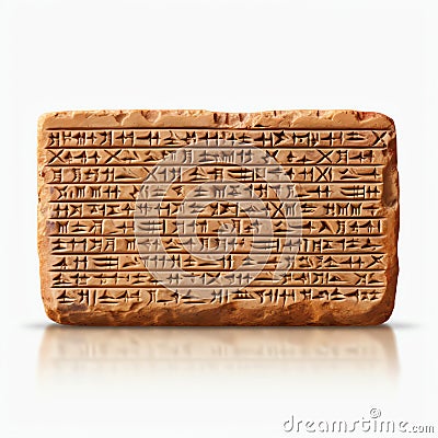 Cuneiform Script On A Clay Tablet Illustration | CartoonDealer.com ...