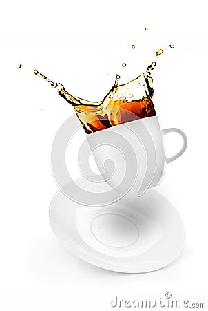 Cup Of Spilling Coffee Stock Image - Image: 26319871