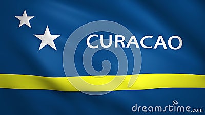 Curacao Flag with the Name of the Country Stock Video - Video of travel ...