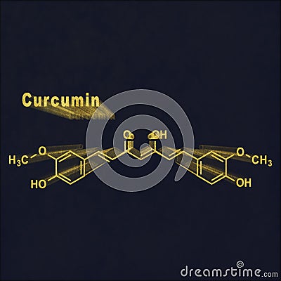 Curcumin Turmeric Spice, Structural Chemical Formula Royalty-Free Stock ...