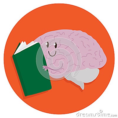 Curious Brain. Book Reading. Cartoon Vector | CartoonDealer.com #126630835