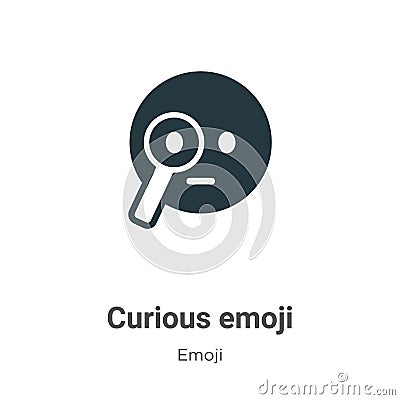 Curious Emoji Vector Icon On White Background. Flat Vector Curious ...