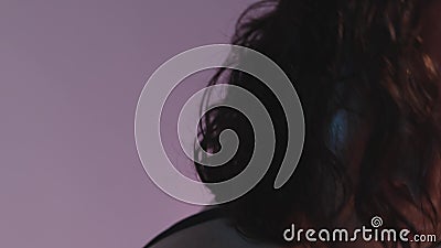 Curly-haired Girl Dances Contemporary. Dynamic Dance Video. Stock ...