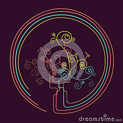 Curly Tree Silhouette Design Vector Illustration | CartoonDealer.com ...