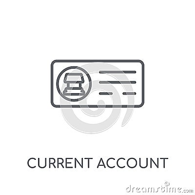 Current Account Linear Icon. Modern Outline Current Account Logo ...