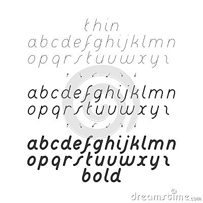 Cursive Small Case Font Vector Illustration | CartoonDealer.com #58946464