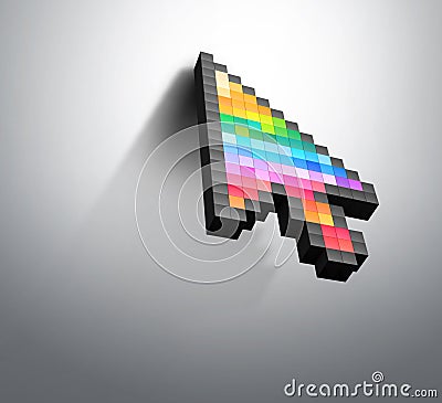 Cursor Color Pixel Computer Mouse Royalty Free Stock Image - Image ...
