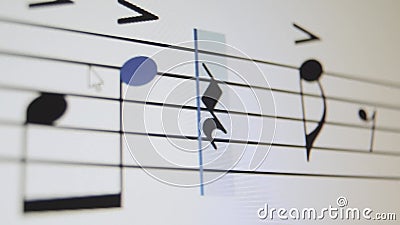 Cursor Correcting Notes on a Music Sheet Orchestra Instrument Composer ...