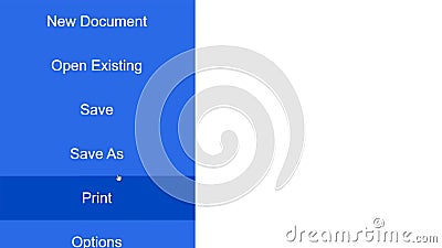 Cursor Slides Over and Clicks Save As Title Document. Mouse Pointer on Device Computer Monitor ...