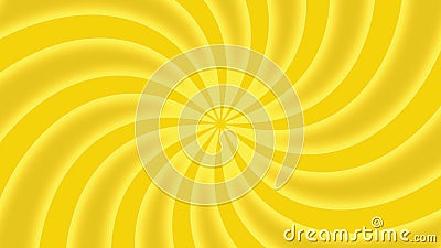 Curve Yellow Radial Lines Rotate on a Yellow Background. Stock Footage ...
