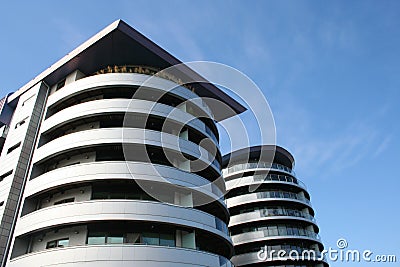 Curved Apartment Building Stock Photo - Image: 1791380