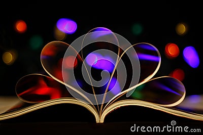 Curved Book Pages,with Background Lighting Royalty Free Stock Photo ...