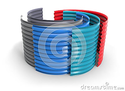 Curved Corrugated Plastic Sheets Stock Photos - Image: 30608293