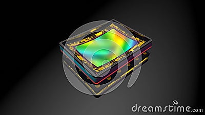 Curved Sensor for Digital Camera, Prototype 3D Rendering, Stacked ...
