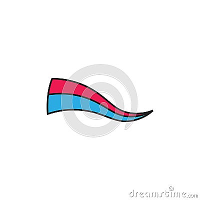 Curves Flag Triangle Abstract Logo Vector | CartoonDealer.com #153515831