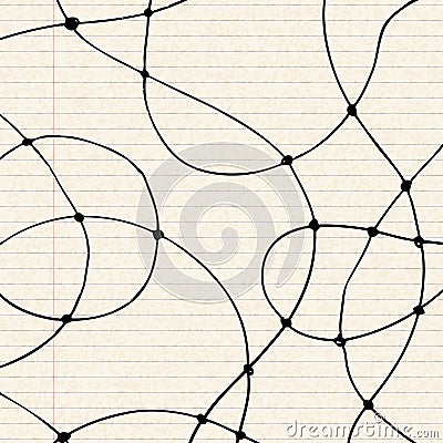 Curves Of A Sheet Of Lined Paper Vector Illustration | CartoonDealer ...