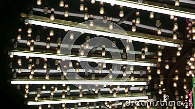 Curving Chasing Light Marquee Loop Stock Video - Video of vegas ...