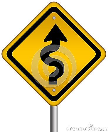 Curvy Road Sign Stock Photography | CartoonDealer.com #15199436