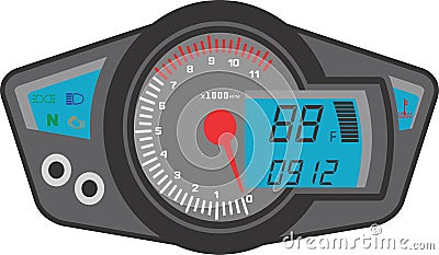 Custom Digital Speedometer Vector Art | CartoonDealer.com #225389520