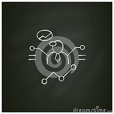 Customer Predictions Chalk Icon Vector Illustration | CartoonDealer.com ...