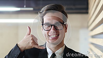 Customer Service, Businessman Gesture of Call Stock Video - Video of ...