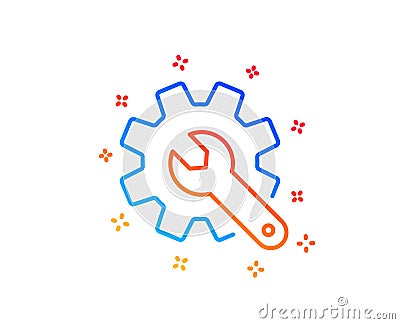 Customisation Line Icon. Settings Or Editing Sign. Vector ...