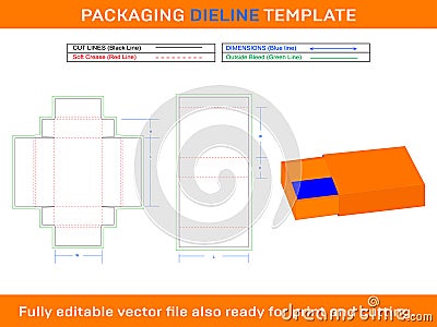 Customized Match Box, Dieline Template With 3D Box Design Cartoon ...