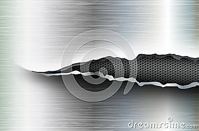 Cut A Hole In The Metal Stock Vector - Image: 41383690