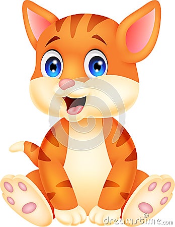 Cute Baby Cat Cartoon Stock Photo - Image: 33235300