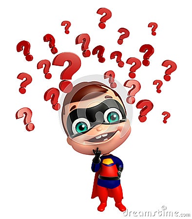 Cute Baby With Question Mark Sign Stock Illustration | CartoonDealer ...