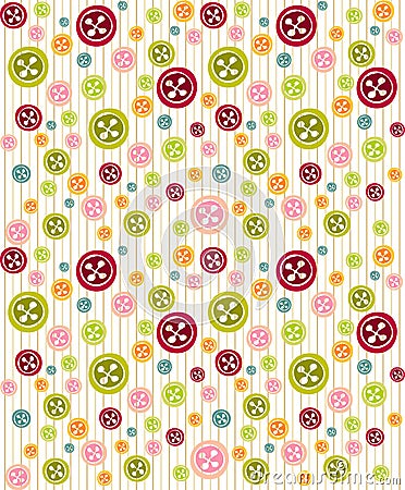 Cute Background With Buttons Cartoon Vector | CartoonDealer.com #17852795