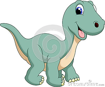 Cute Brontosaurus Cartoon Stock Illustration - Image: 43472472