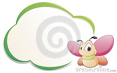 Cute Butterfly With Frame Stock Photos - Image: 21473693