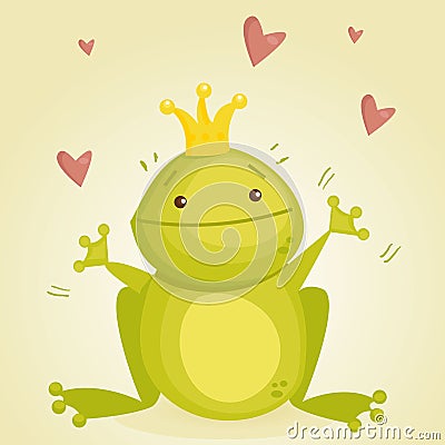 Cute Cartoon Frog Prince Royalty Free Stock Photography - Image: 19963257
