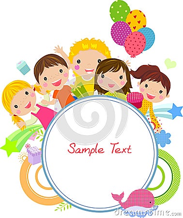 Cute Cartoon Kids Frame | CartoonDealer.com #18541859