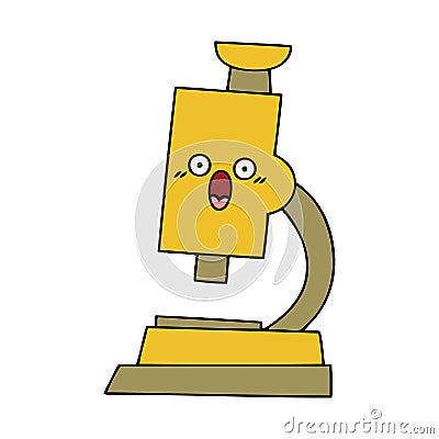 Cute Cartoon Microscope Vector Illustration | CartoonDealer.com #149230096